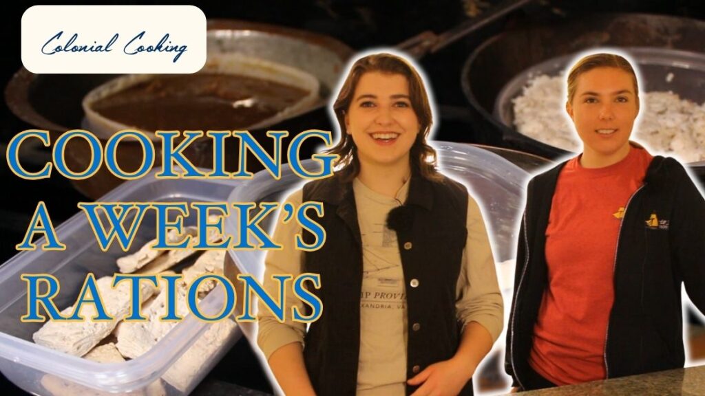 Cooking Rations for a sailor in the Continental Navy - Tall Ship Providence
